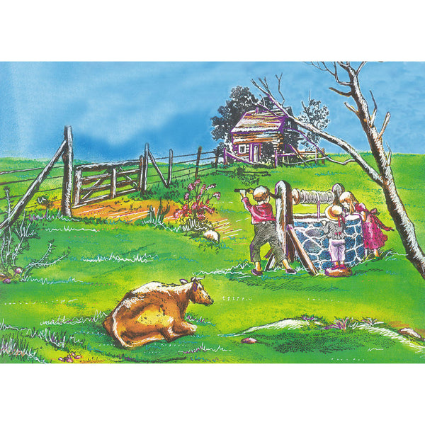 Ranch Fence 94K - Beeswax Rubber Stamps